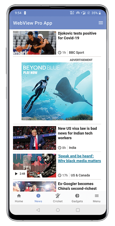WebPro - Easy Configurable Android WebView Pro App Template by AndroMOB